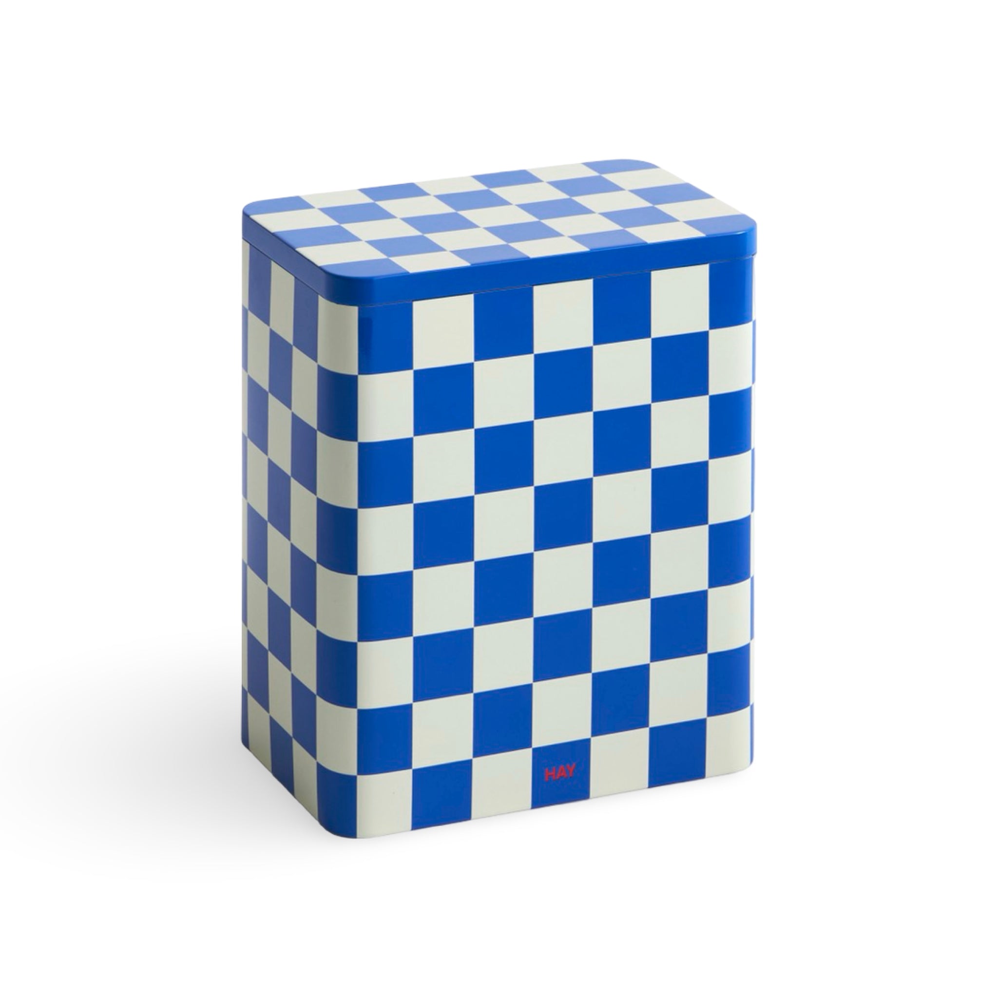 HAY Tin Container Large - Blue & Off White | kin. Birmingham