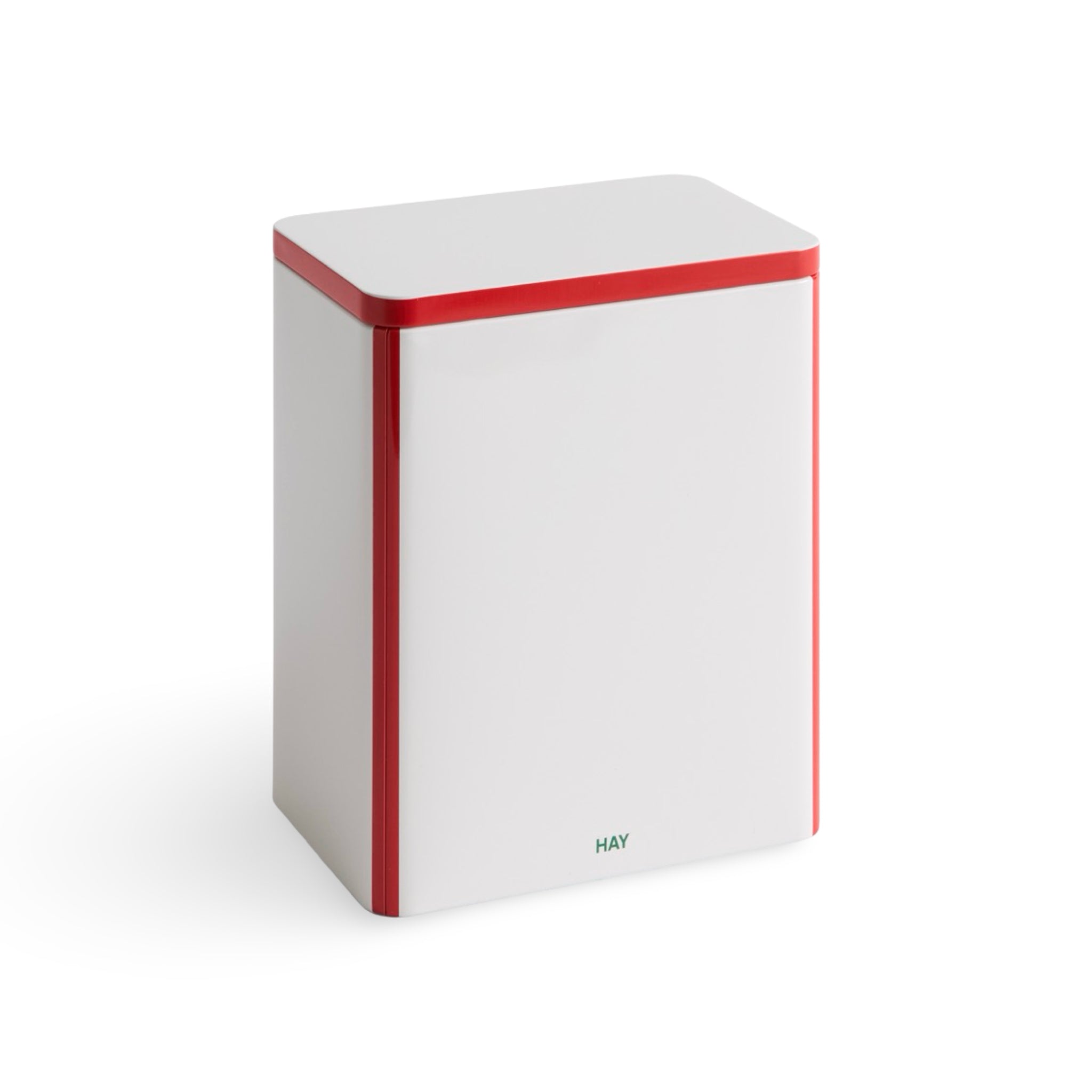 HAY Tin Container Large - Off White & Red | kin. Birmingham