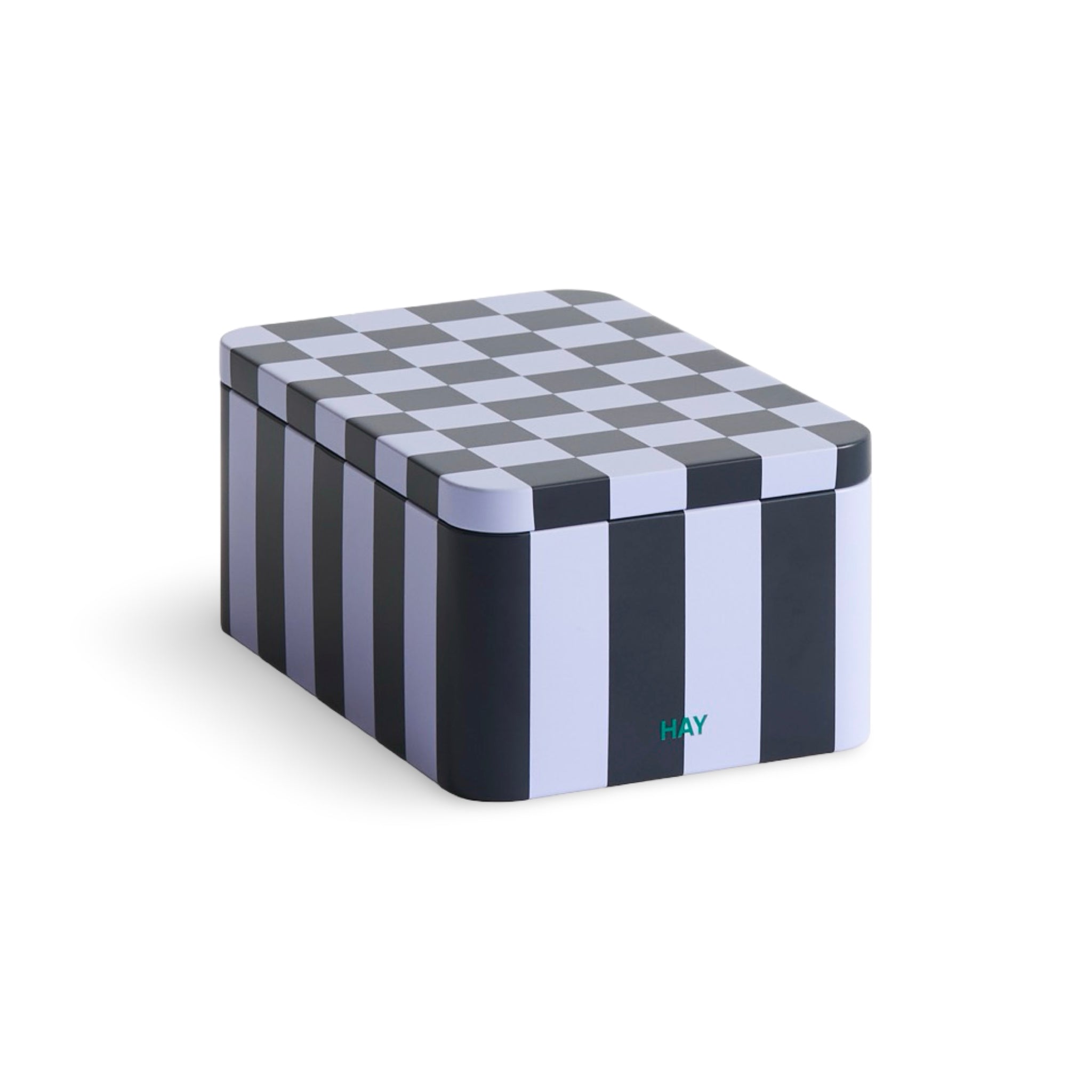 HAY Tin Container Small - Dark Blue & Lavender | kin. Birmingham