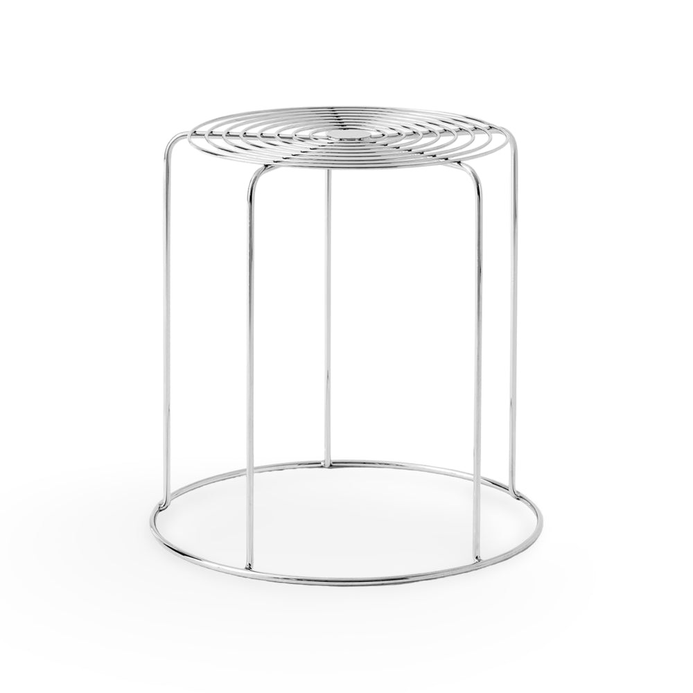 &Tradition Wire Stool with Blue Cushion (Ex-Display)